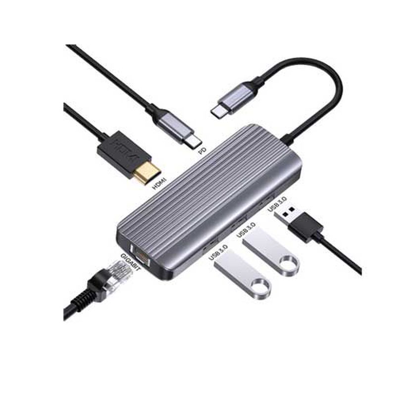 USB HUB & TYPE C HUB ADAPTER HT560 GREY ROBOT