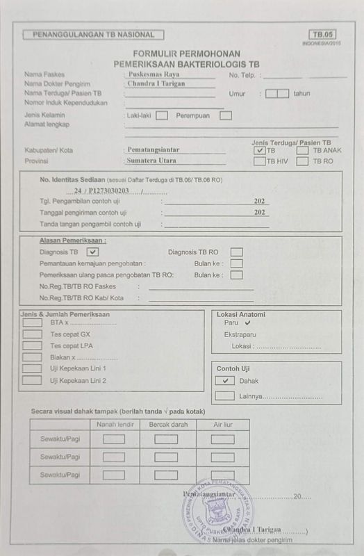 Formulir Surveilance TB