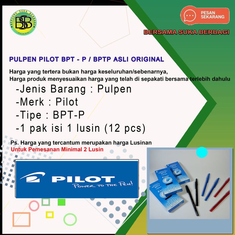 PULPEN PILOT BPT - P / BPTP ASLI ORIGINAL