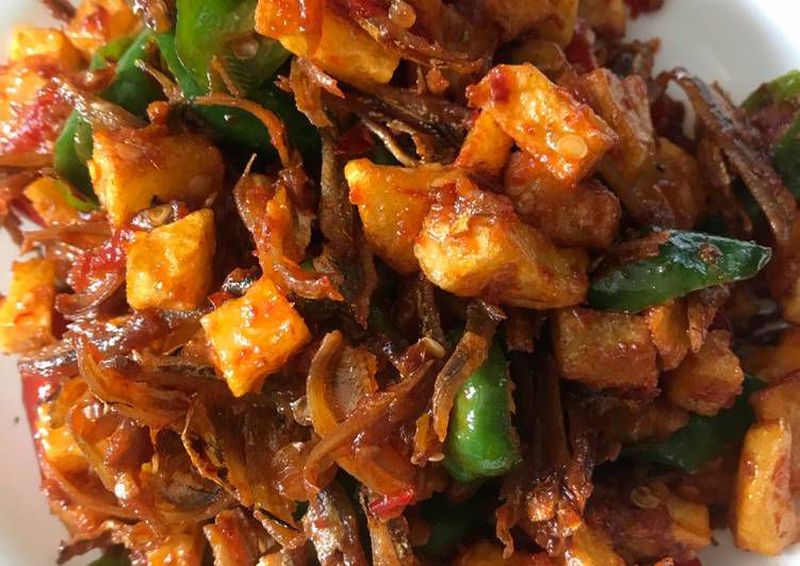 oseng kentang teri