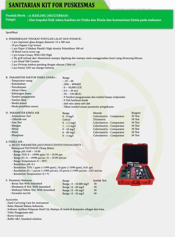 SANITARIAN KIT FOR PUSKESMAS - Set