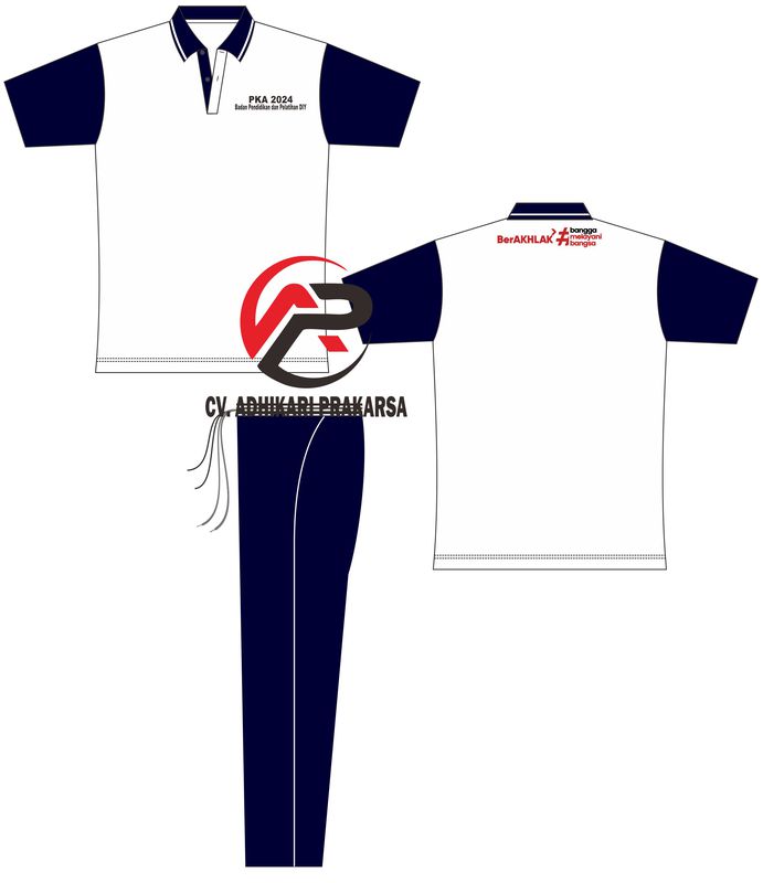 Satu stel seragam kaos polo dan training