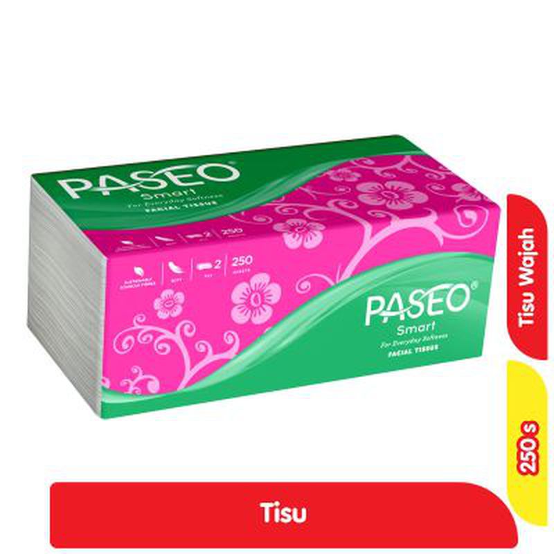PASEO SOFT PACK FACIAL TISSUE 250 S