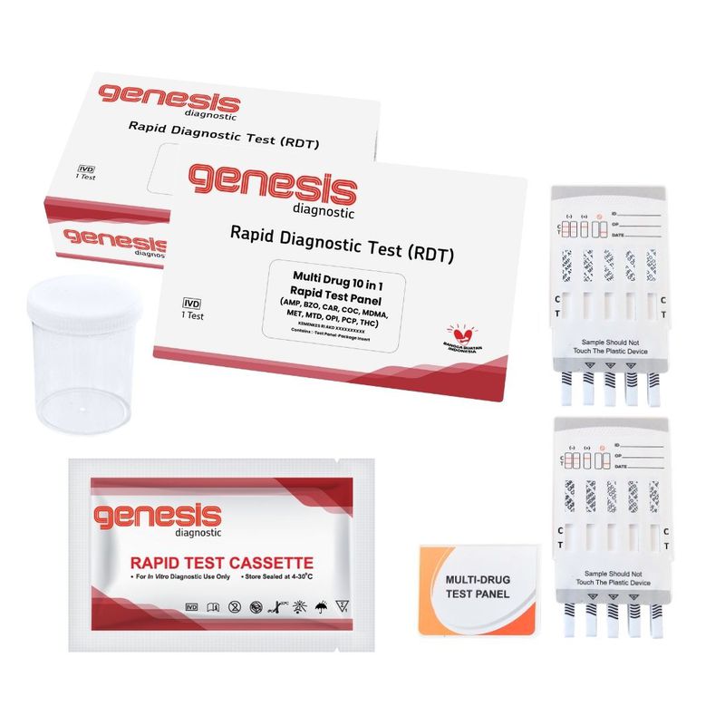 GENESIS DIAGNOSTIC MULTI DRUG 10 IN 1 RAPID TEST PANEL (1/strip)