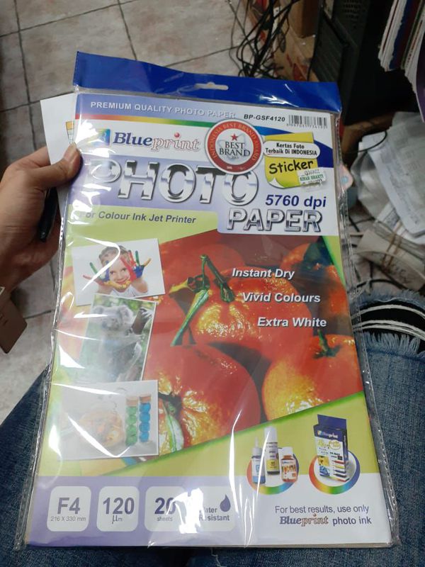 BLUEPRINT STICKER PAPER F4 120GR