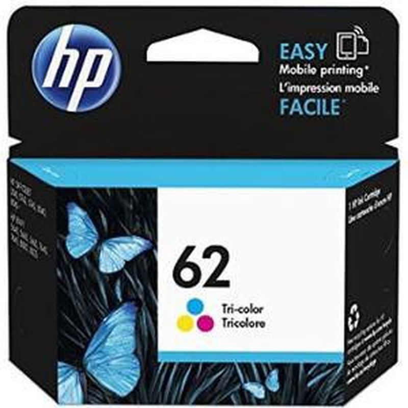 HP TRI-COLOR INK CARTRIDGE 62