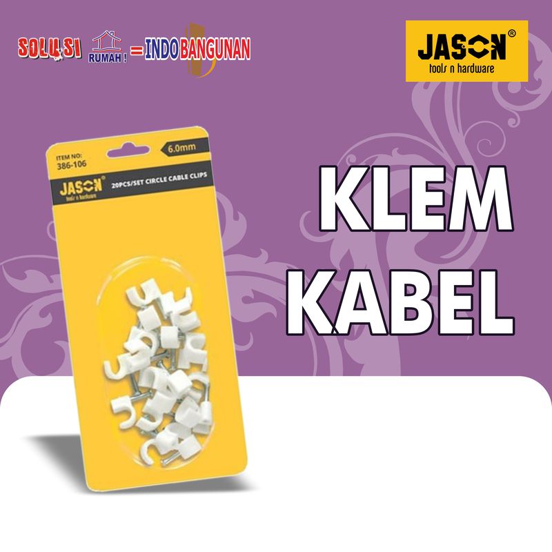 JASON - KLEM KABEL PVC PUTIH/ KLEM KABEL - 8 MM