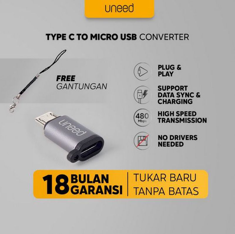 Uneed USB Type C to Micro USB Converter - UAT