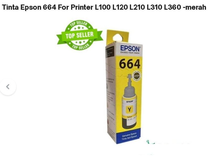 Tinta Epson 664 Printer Original l100 l110 l120 l200 l210 l220 l300 ...