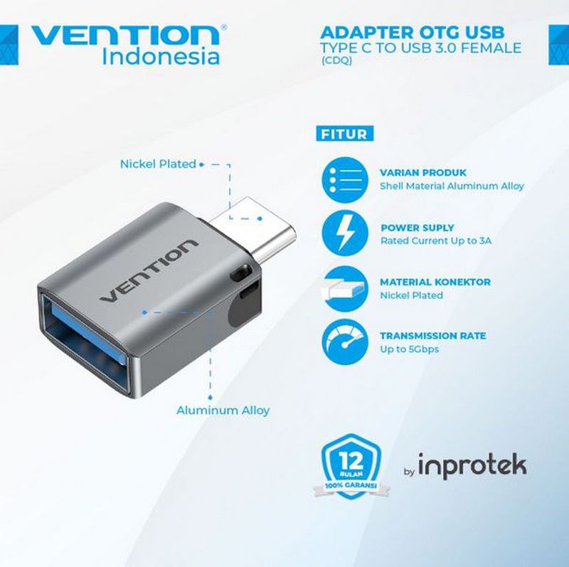 Vention Adapter OTG USB Type C to USB 3.0 Female - CDU