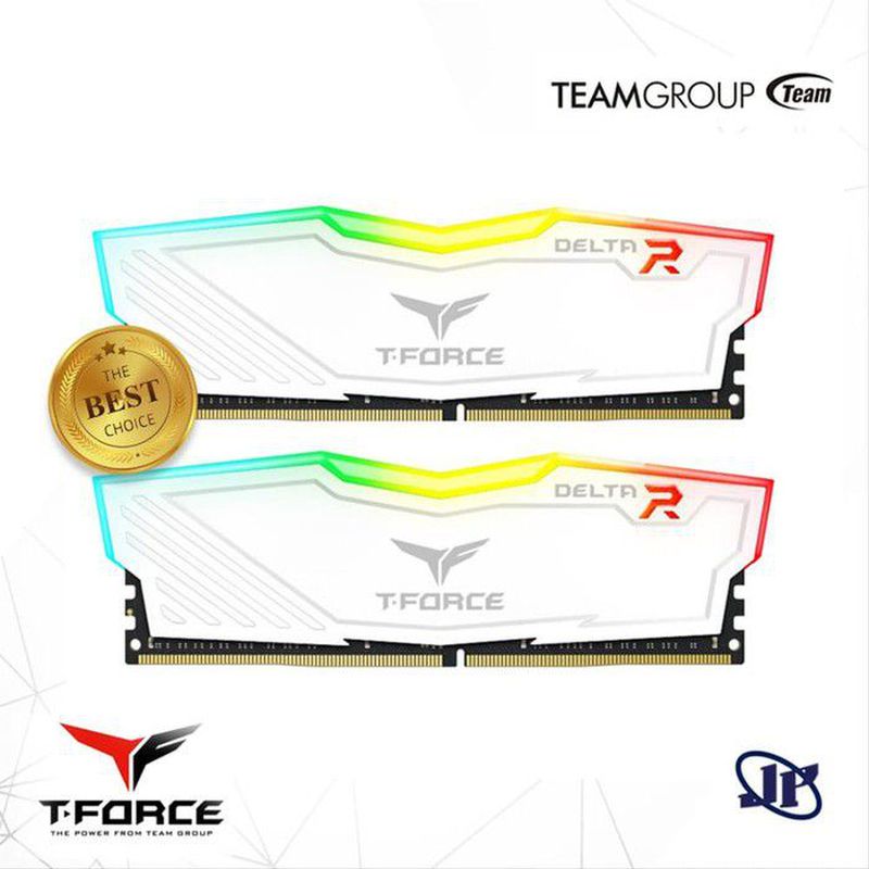 Team T-Force Delta RGB DDR4 16GB (2X8GB) 3200Mhz WHITE - Dual Channel
