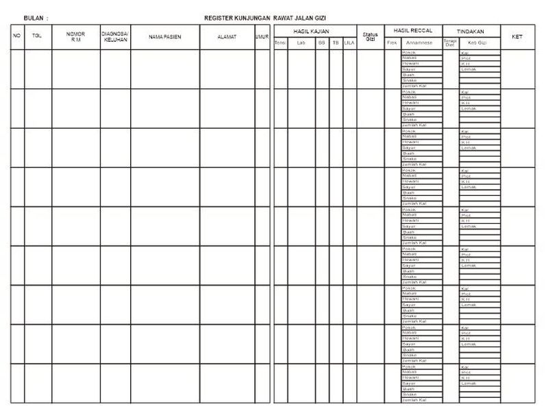 Buku Register Gizi