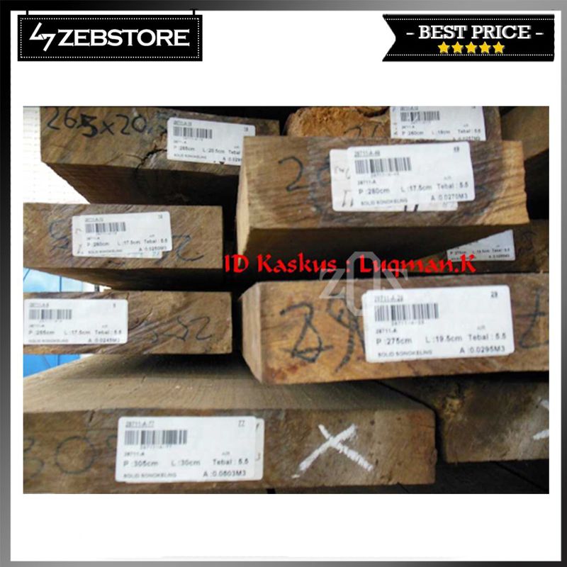 Kayu Wood Rosewood Sonokeling Solid 1 Inch & 2 Inch - 1Inch