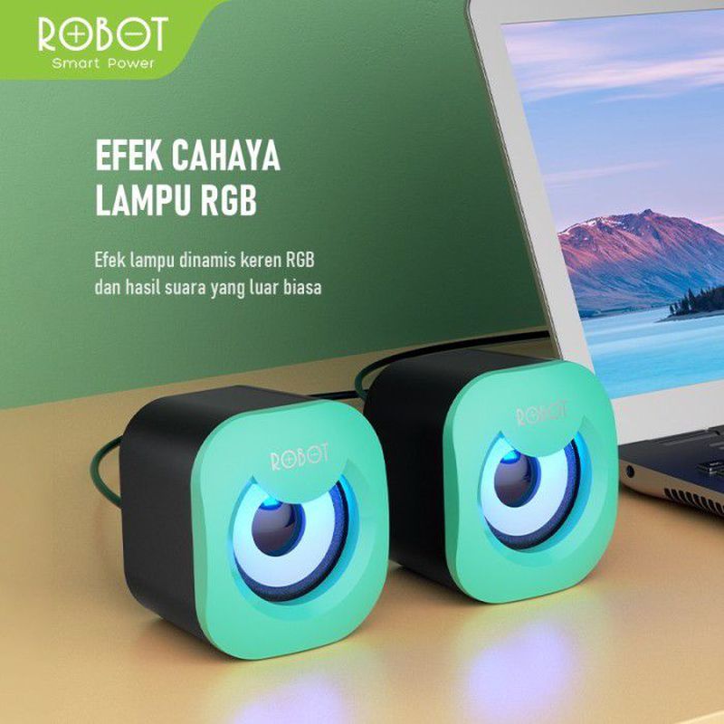 SPEAKER ROBOT RS180 USB MULTIMEDIA PORTABLE BLUE
