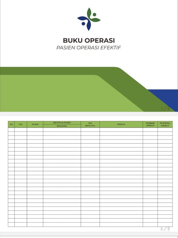 Buku Operan Pasien Operasi Efektif