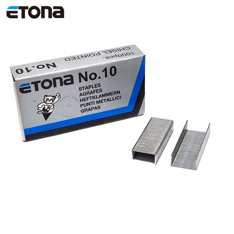 ISI STAPLER ETONA NO 10 (1 BOX Besar isi 10 Pak)
