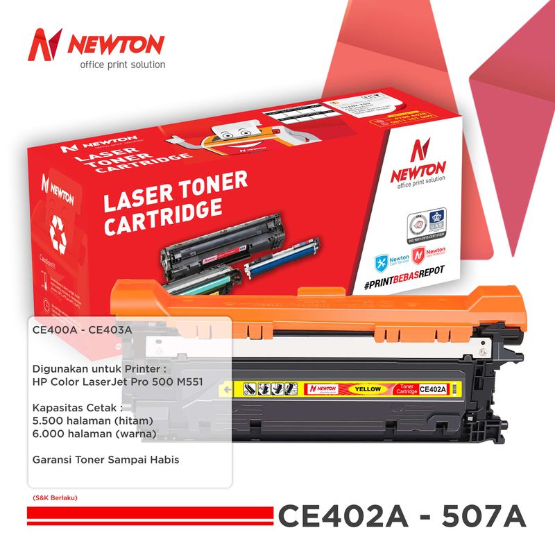 Newton Toner CE402A - 507A - Yellow