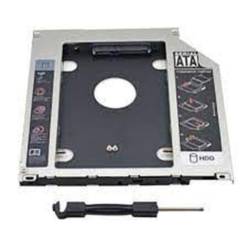 Caddy SSD HDD Slim 9.5/12mm SATA DVD Slot Harddisk + pemasangan