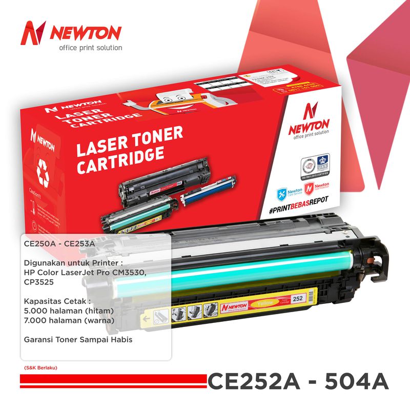 Newton Toner CE252A - 504A - Yellow