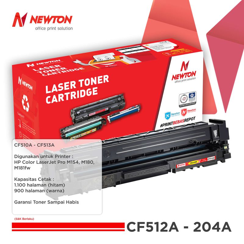 Newton Toner CF512A - 204A - Yellow