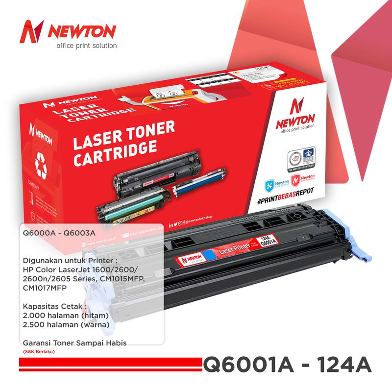 Newton Toner Q6001A - 124A - Cyan