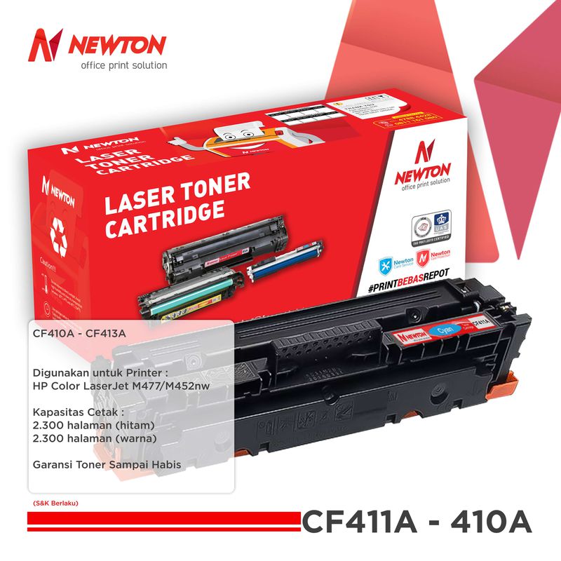 Newton Toner CF411A - 410A - Cyan