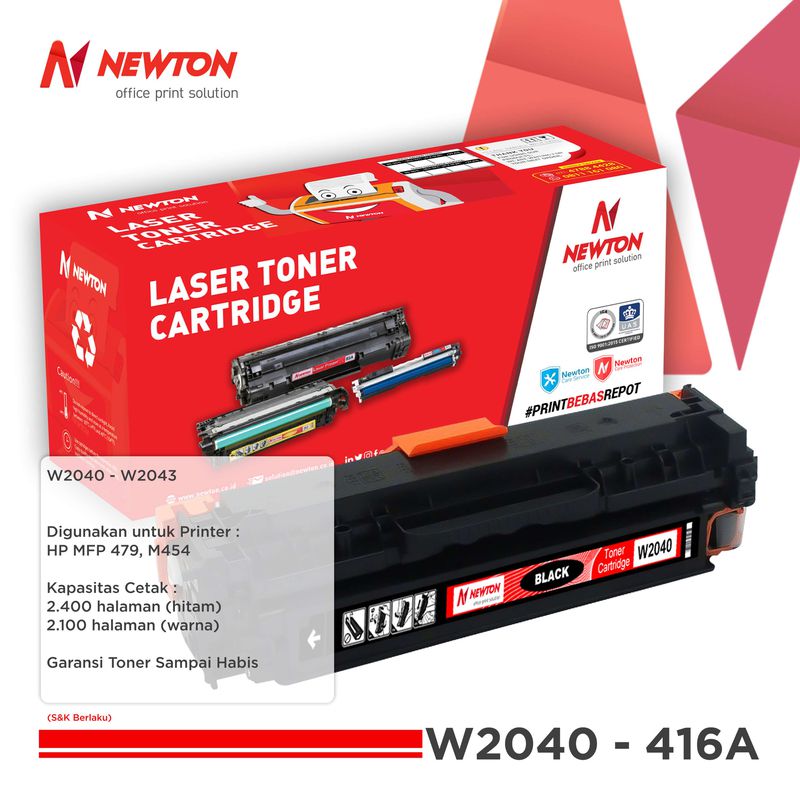Newton Toner W2040 - 416A - Black
