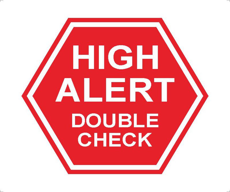 Stiker high Alert ukuran A3 Pus Tempel