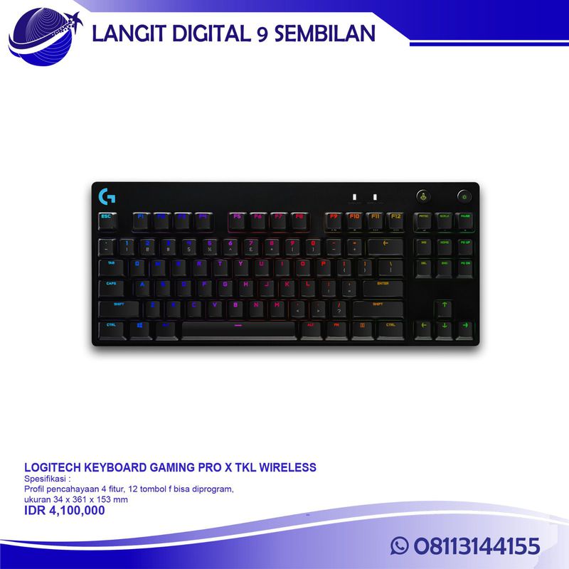LOGITECH KEYBOARD GAMING PRO X TKL WIRELESS
