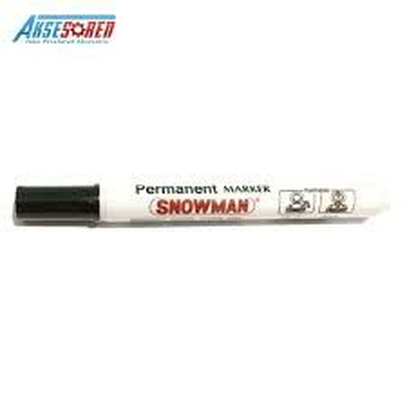 spidol snowman permanen hitam