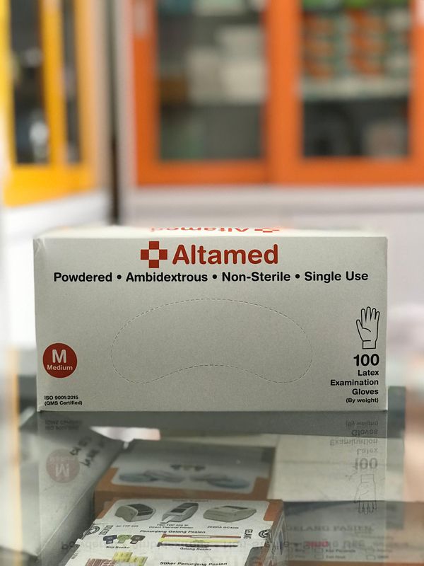 Handscoon altamed latex uk M