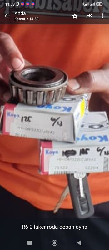 Laker roda depan dyna