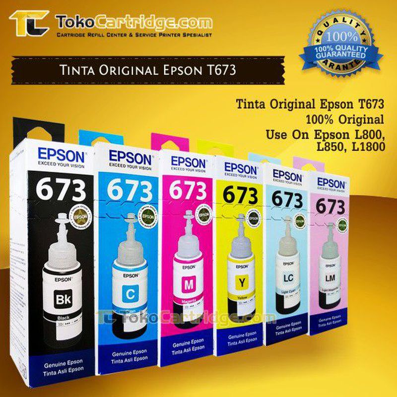 Tinta Printer Epson L800,B/C/LC/M/LM/Y