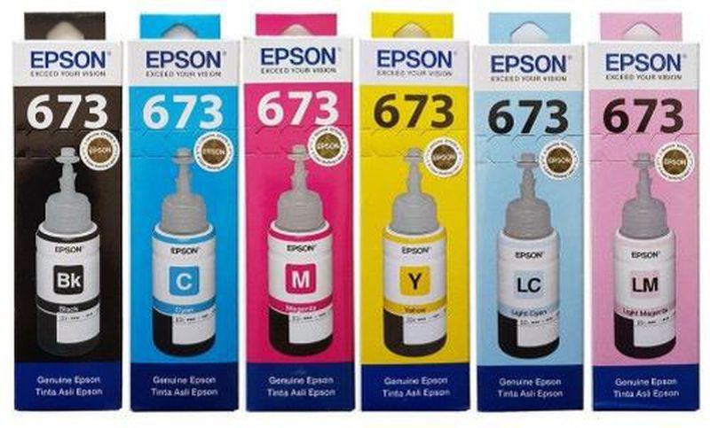 Tinta Refill Botol Untuk Epson T673 70ml Ink Bottle Printer L800 L805 ...