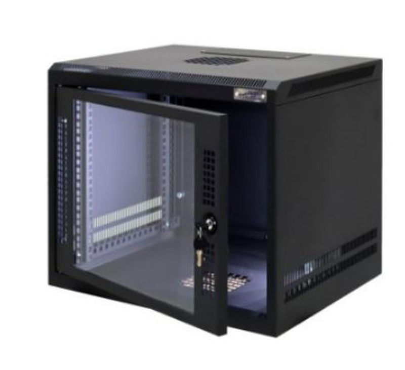 ABBA 19 Inch Wallmount Rack 8U depth 600mm Single Door (ABBA-W08-600-SG/SB)