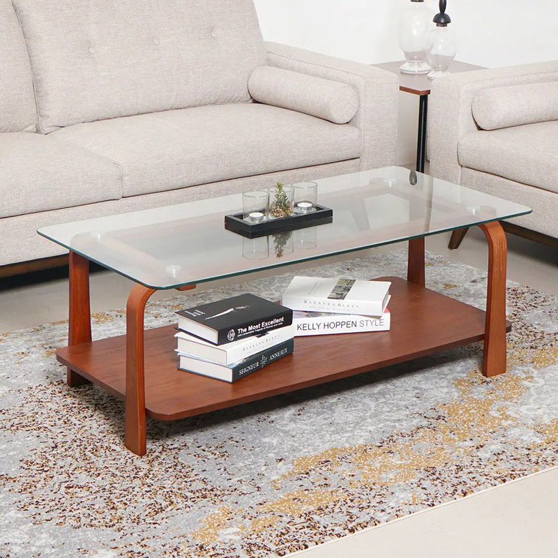 Coffee Table / Nagano Coffee Table 120x60x45cm Top Table Kaca - Merk ...