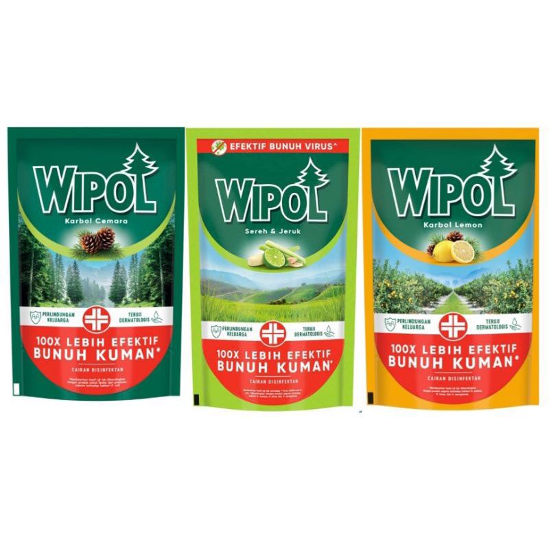 WIPOL KARBOL REF 200ML - LEMON