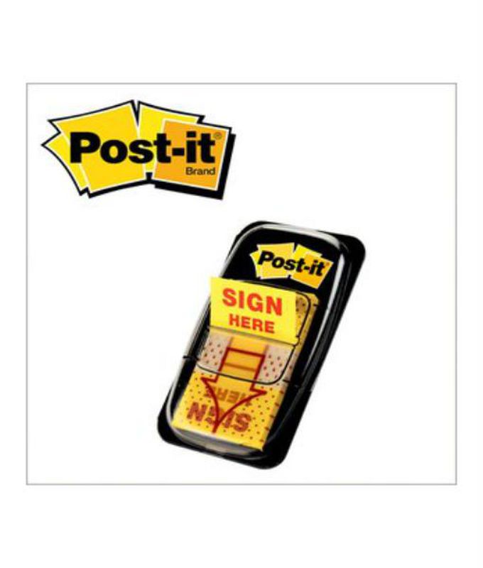 3M Post-It Sign Here 680-9 Sticky Note Memo