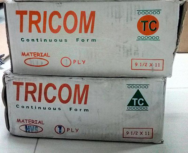 Tricom Continous Form 9 1/2 11 - 1 ply