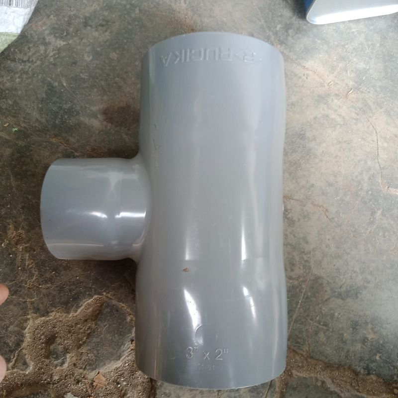 Tee pvc 3" x 2" untuk pipa sni