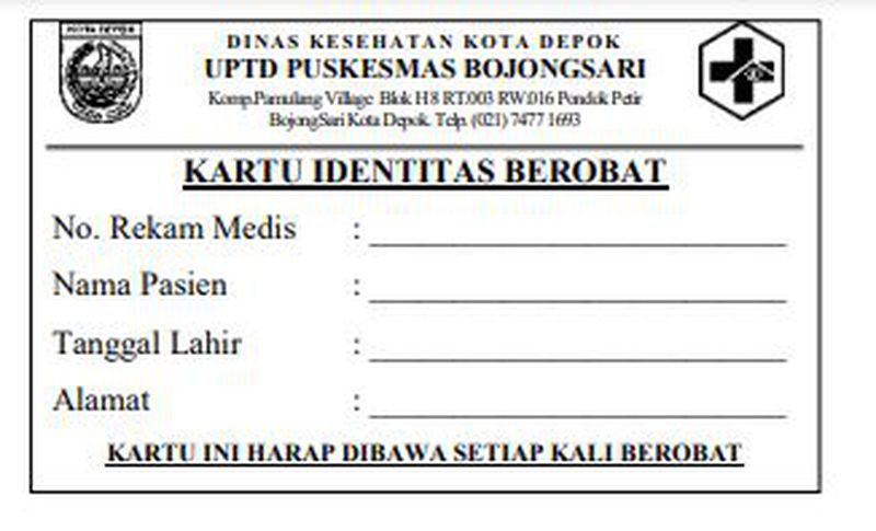 KARTU BEROBAT PASIEN