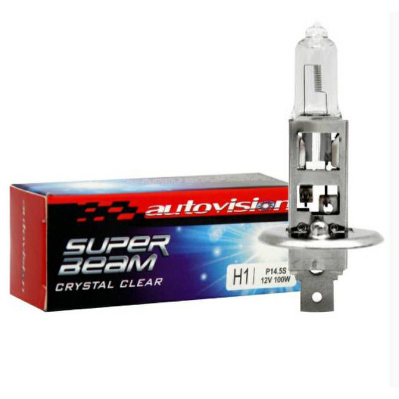 Bohlam Halogen H1 100 Watt Autovision Super Beam Lampu Mobil H1