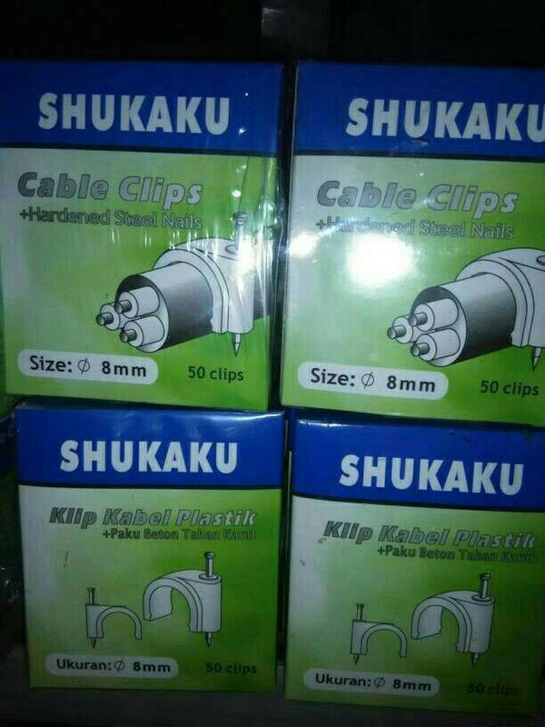 Klem Kabel Paku Beton - 8 Mm