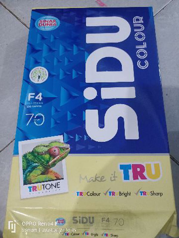 kertas HVS warna kuning F4 70gsm
