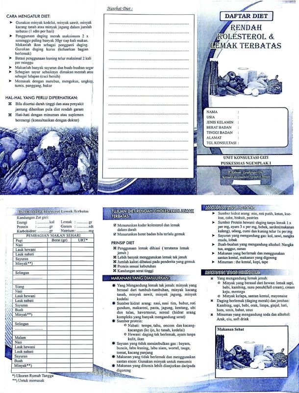 Leaflet Rendah Lemak Dan Kolestrol Pus Ngemplak I