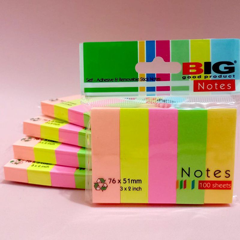Sticky Note Rainbow 5 Warna Pembatas Buku Kertas Warna Warni Kecil