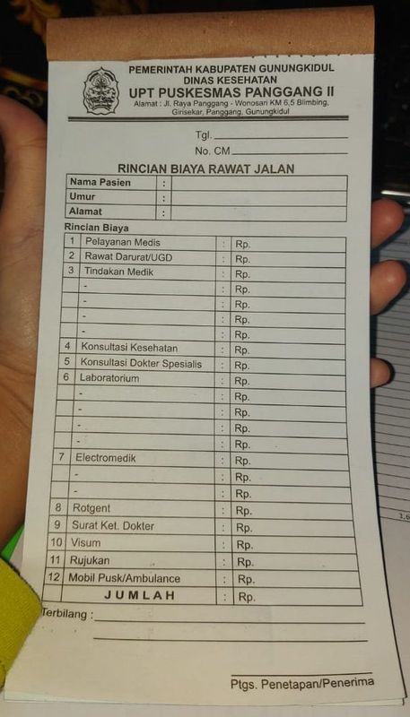 Cetak Nota Rincian Rawat Jalan