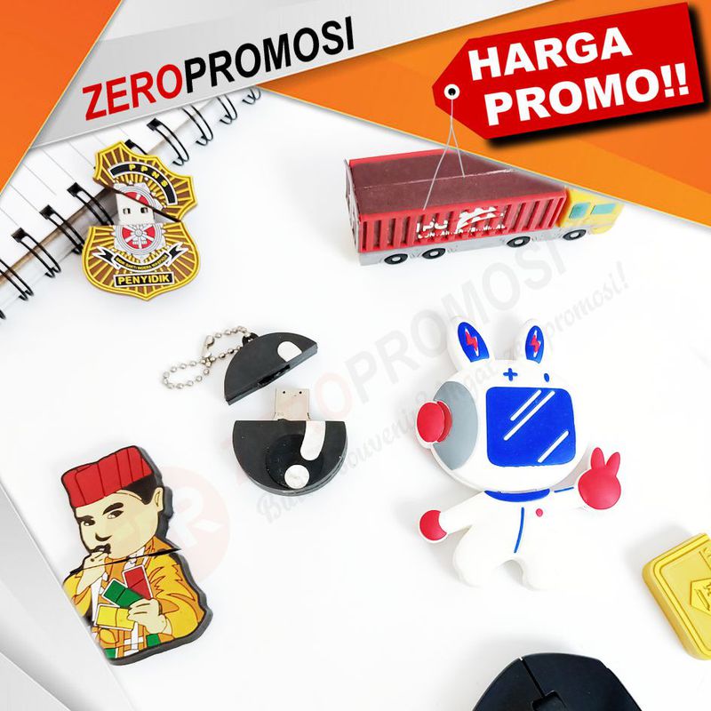 Flashdisk Rubber Custom Desain USB Metode 3D