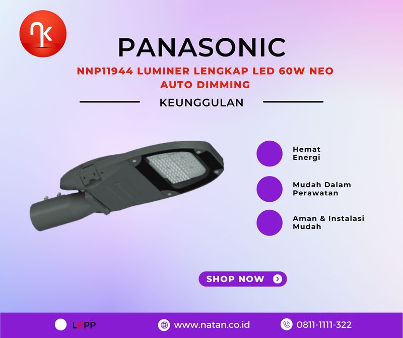 PANASONIC NNP11944 LUMINER LENGKAP LED 60W NEO AUTO DIMMING