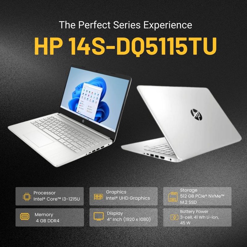 Laptop HP 14s-dq5115TU /Core i3-1215U/4GB/512GB SSD